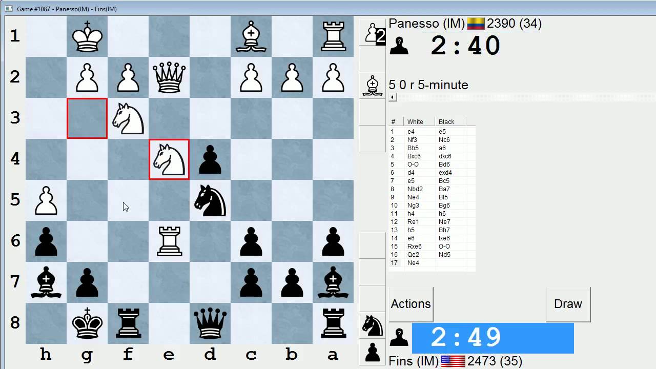 Blitz Chess #342: IM Henry Panesso Rivera vs. IM Bartholomew (Ruy Lopez)