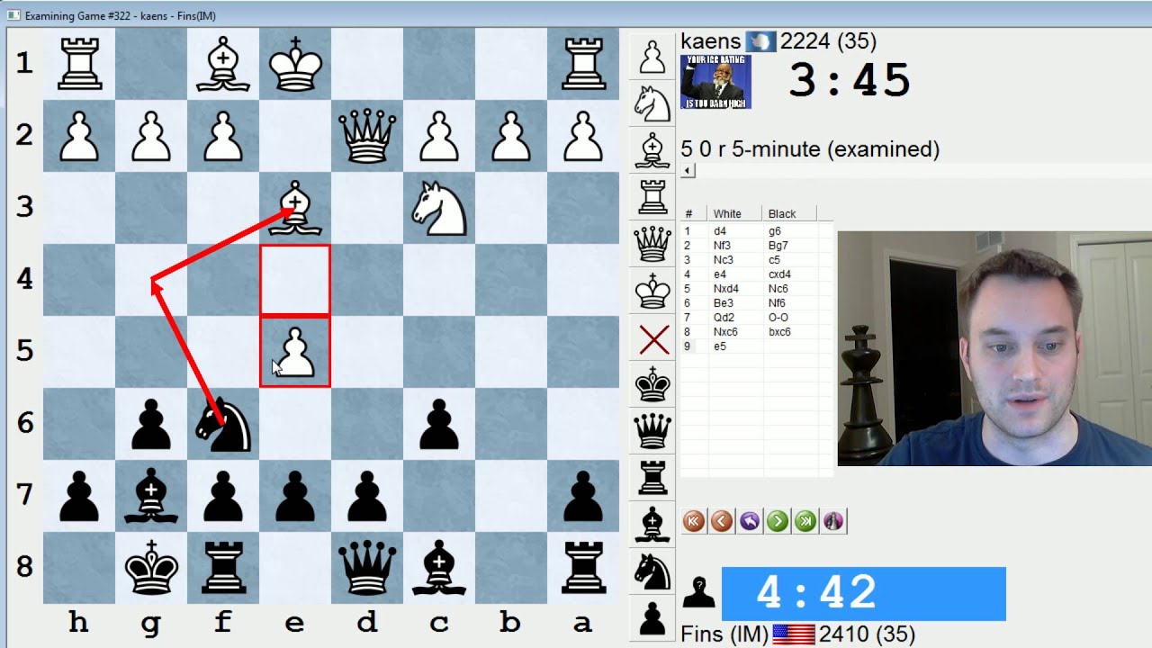 Blitz Chess #390: kaens vs. IM Bartholomew (Sicilian Defense)