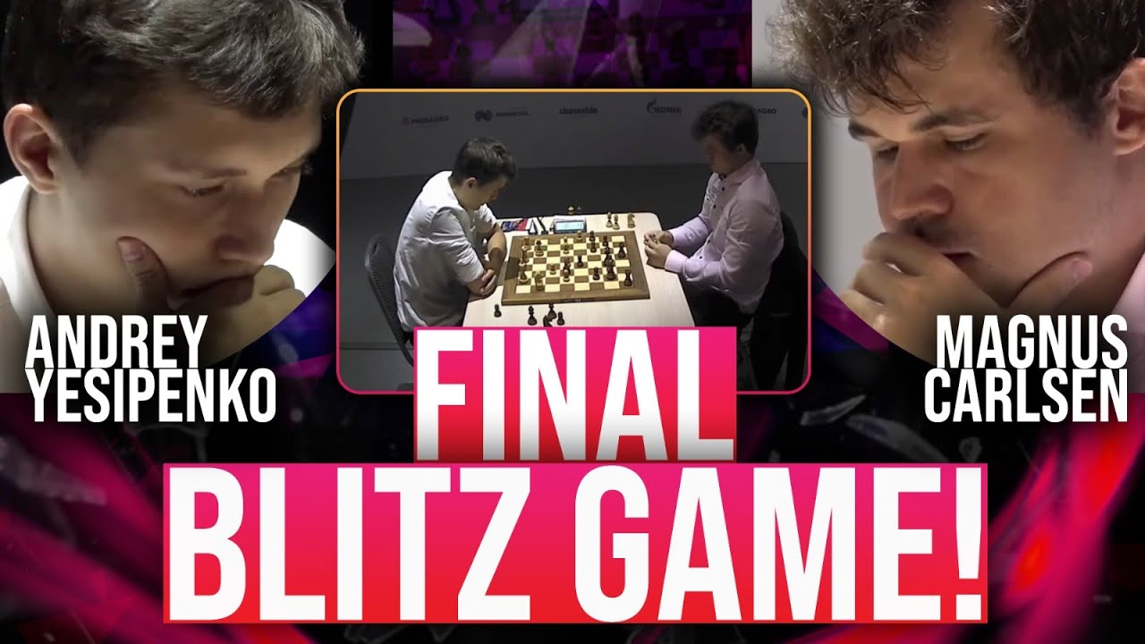 Magnus Carlsen vs Andrey Esipenko FINAL BLITZ GAME in World Cup 2021!