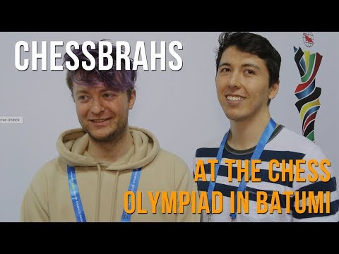 Chessbrahs Aman Hambleton and Eric Hansen at the Batumi Chess Olympiad