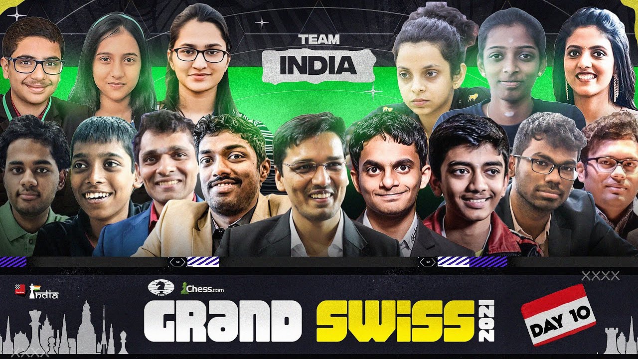 FIDE chess.com Grand Swiss Day 10 | Live Commentary