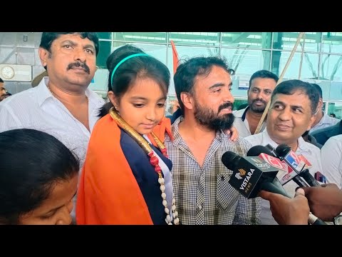 Under-8 World Champion Charvi receives a thunderous reception at the ...
