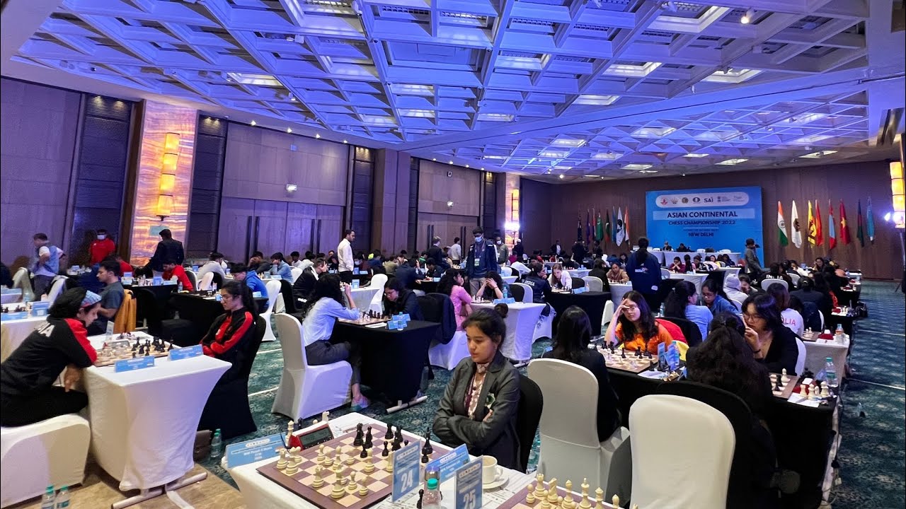 The mood inside the tournament hall of the Asian Continental Chess ...