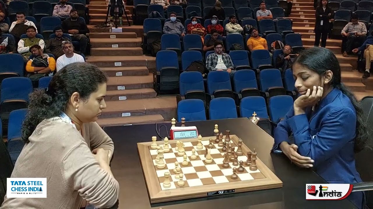 GM Humpy vs IM Vaishali - India no. 1 vs 3 | Tata Steel Chess India ...