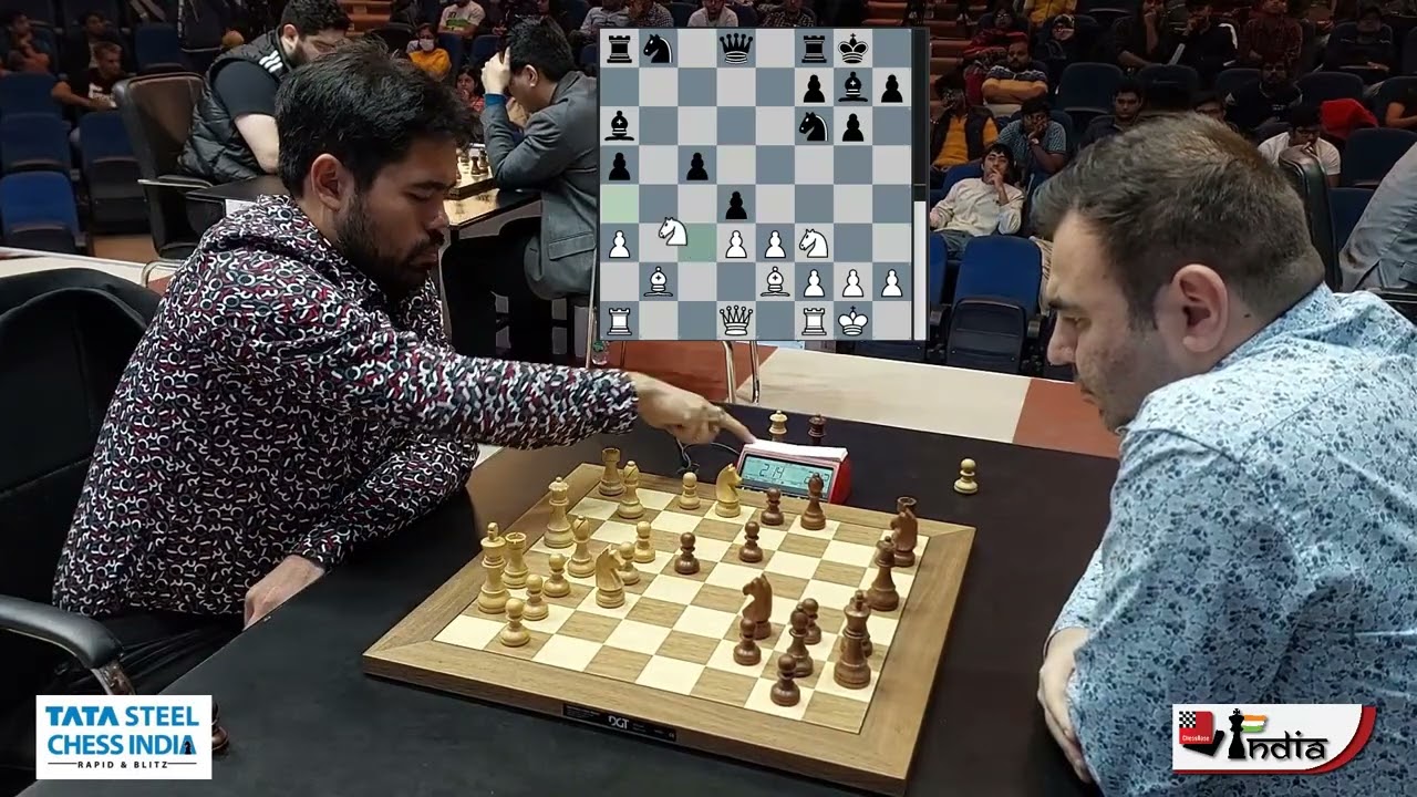 Nakamura vs Shakh - 3.b4 brings the element of surprise | Tata Steel ...