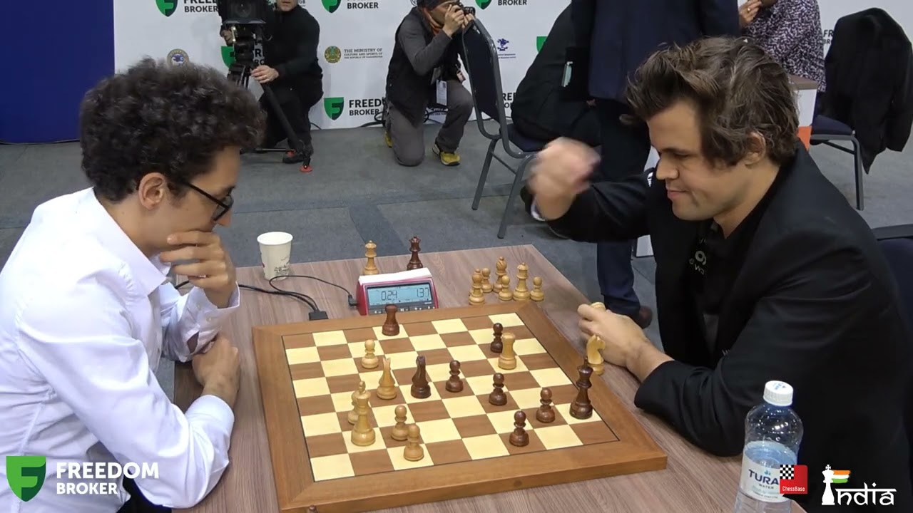Check Hikaru expressions at the end of this game | Caruana vs Carlsen ...