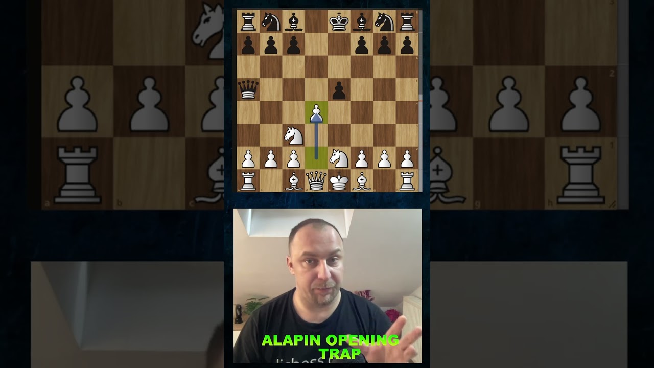 Smothered Mate in the Alapin Opening #shorts