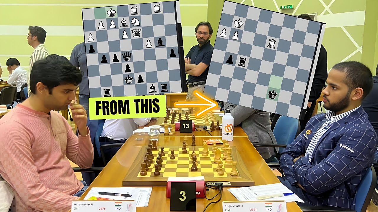 How did Arjun do it? Arjun Erigaisi vs Raja Rithvik | Dubai Open 2023