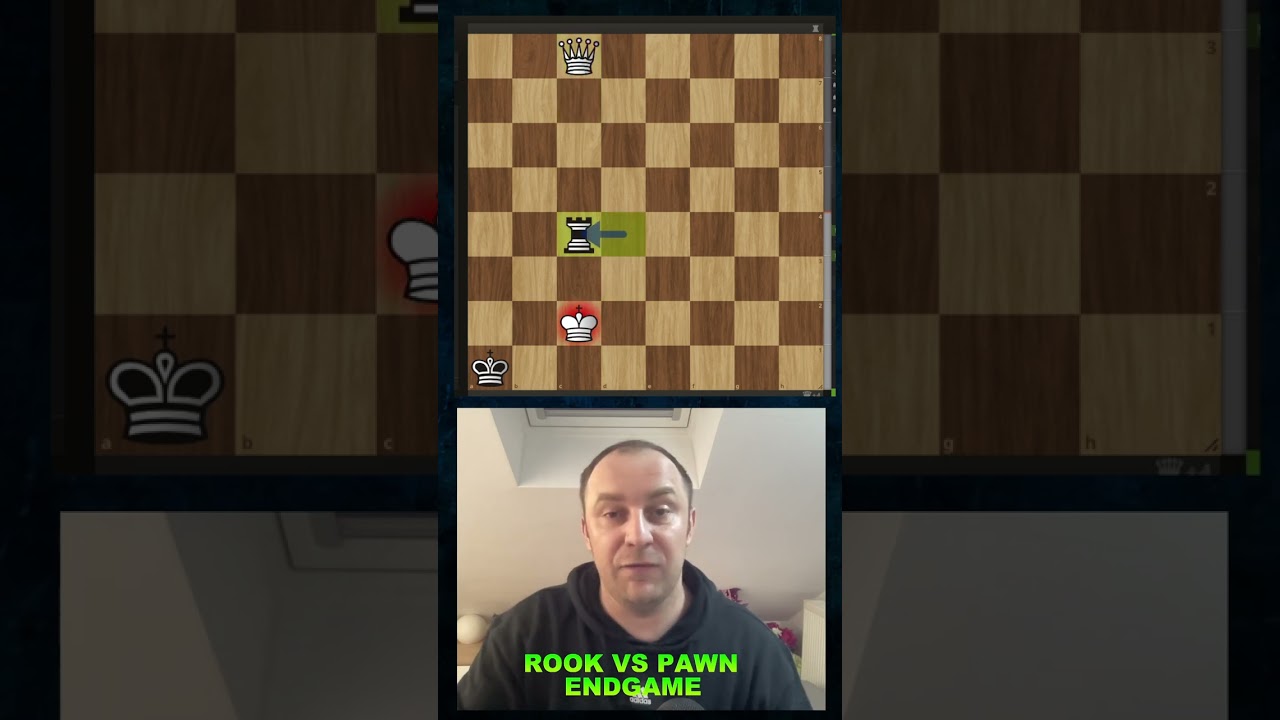 A Thematic Rook vs Pawn Chess Endgame #shorts