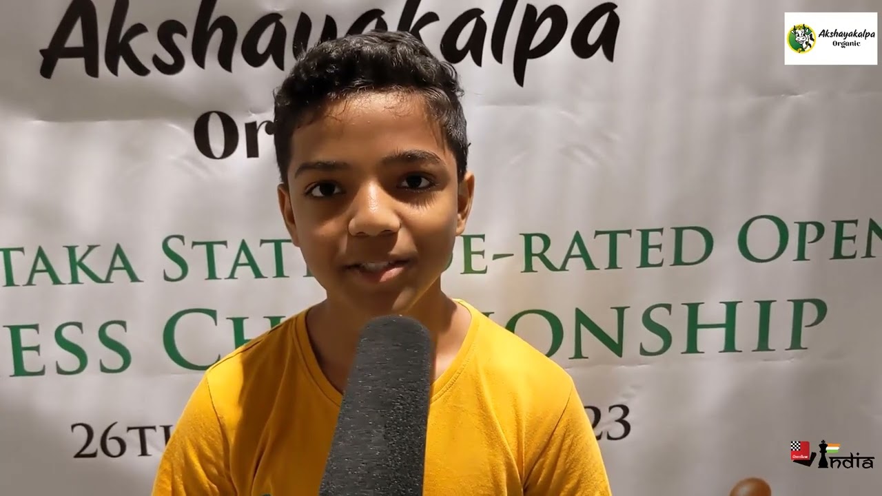 13-year-old Karnataka State Blitz 2023 champion Apoorv Kamble is on a roll