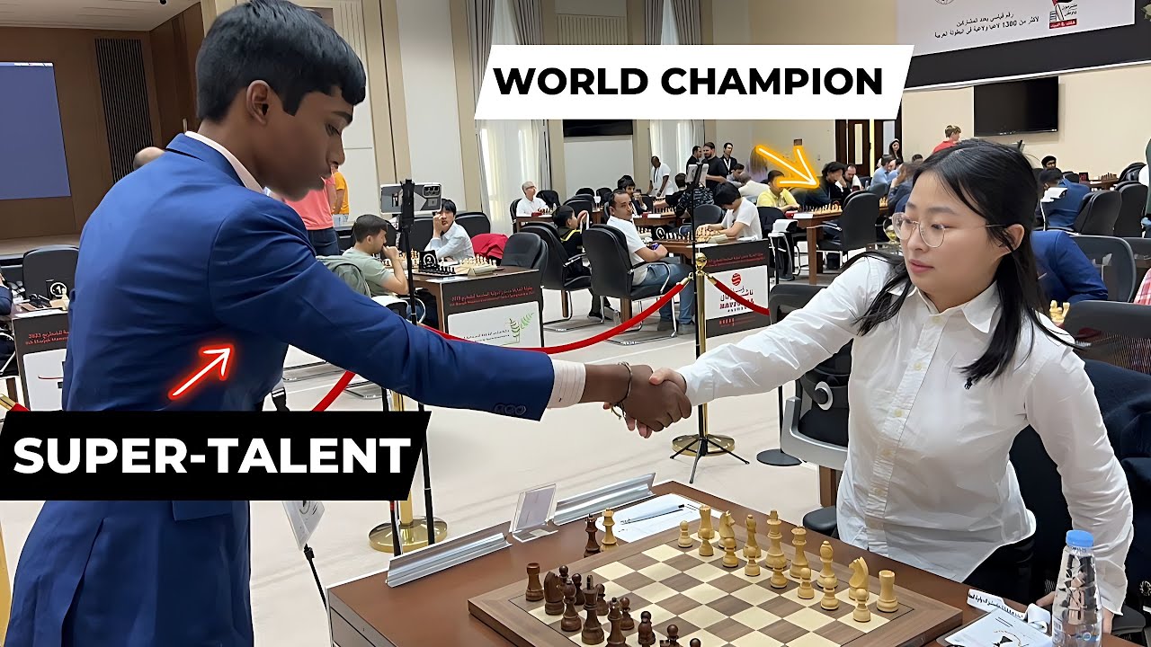 Praggnanandhaa takes on the World Champion Ju Wenjun| Final Moments ...