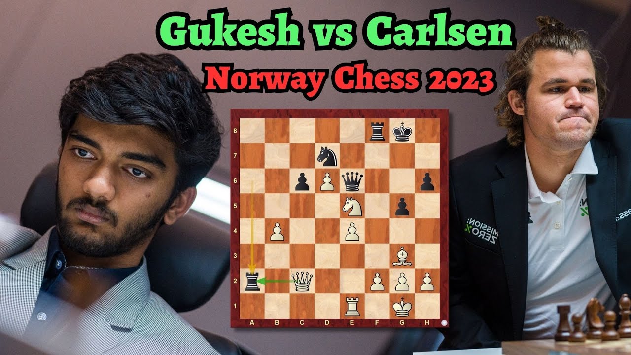 Gukesh sacrifices his queen against Magnus Carlsen at Norway Chess 2023