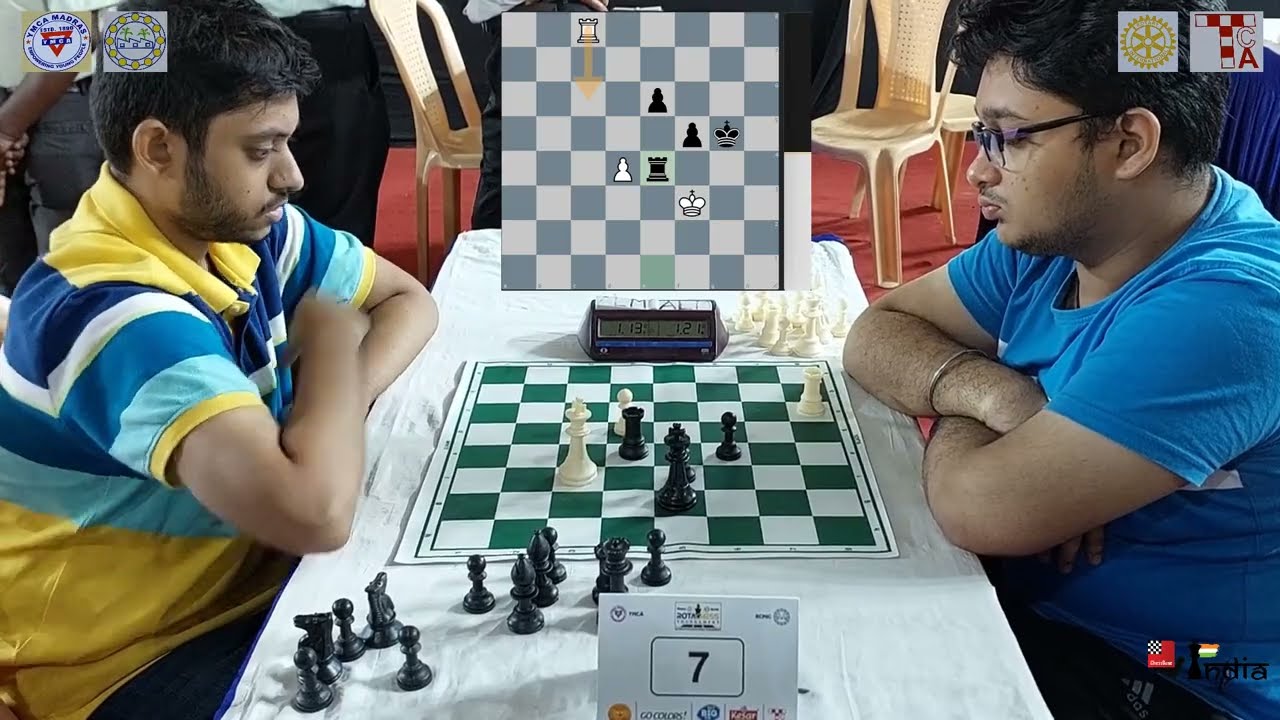 Great Grind in a Pawn up Rook Endgame - Sai Vishwesh vs IM Srihari L R ...