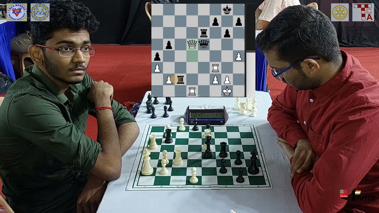 Heavy Machinery Endgame - FM Ram Aravind vs GM Arjun Kalyan | Rotachess Rapid Rating Open 2023