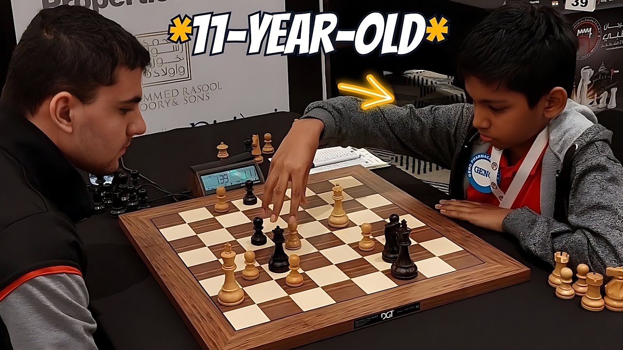 11-Year-Old Super-talent calmly finishes off a Queen Endgame
