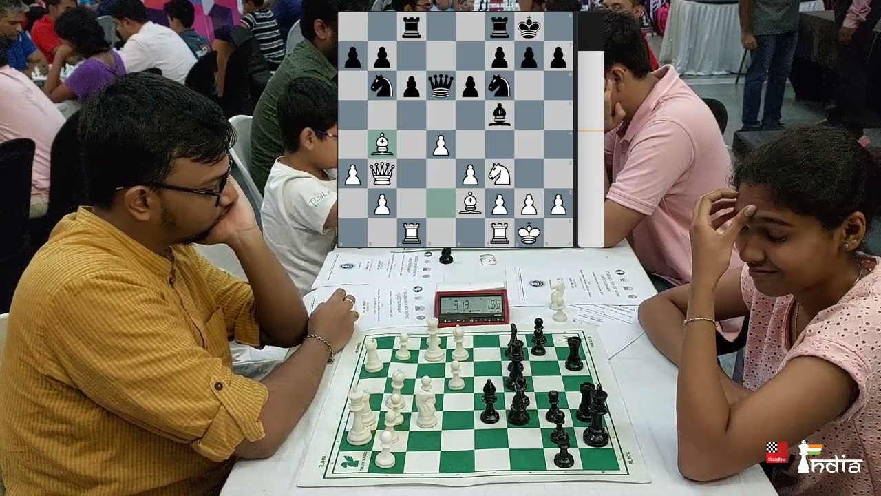 When a 1200 rated player faces a 2500+ GM | 1. a3 by Mitrabha vs Srijita