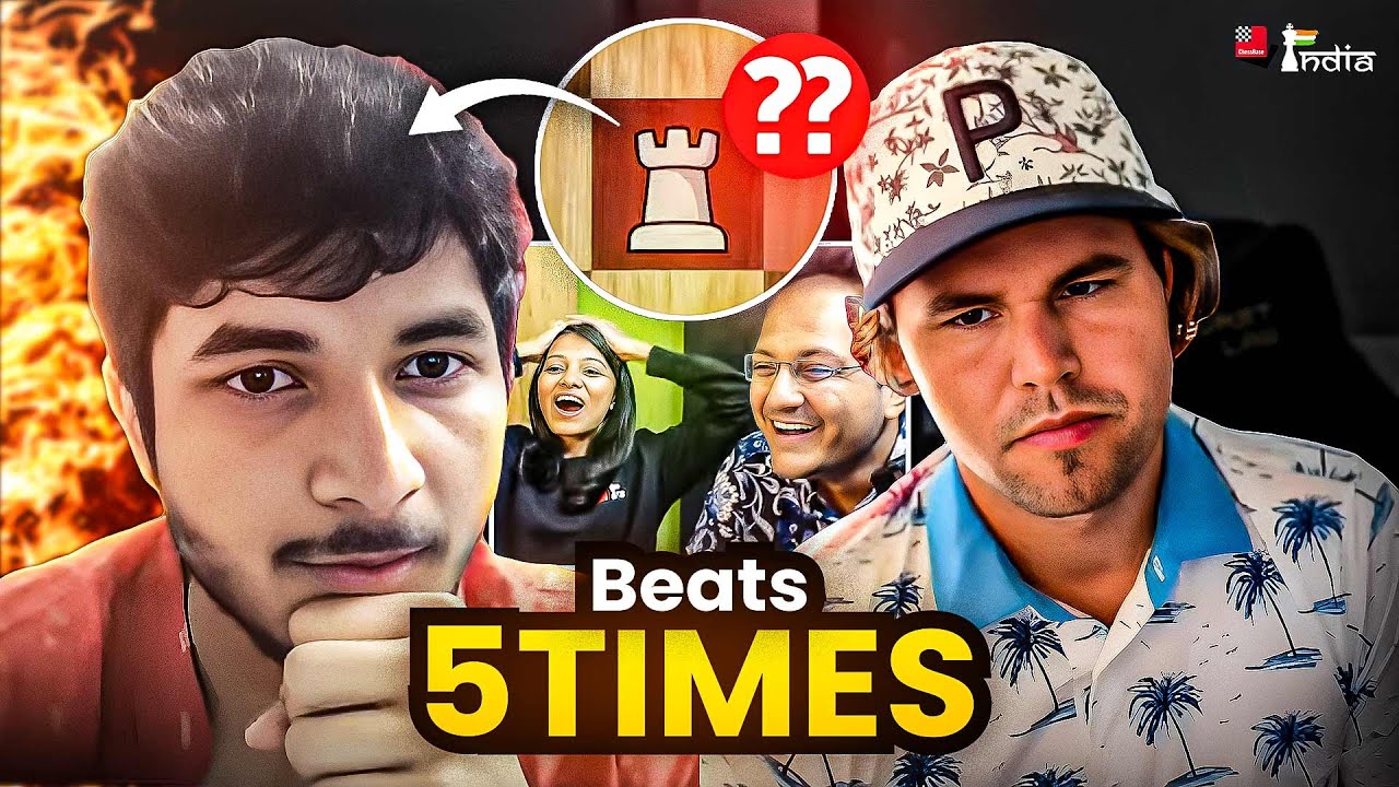 Vidit Gujrathi BEATS Magnus Carlsen 5 Times in Match!