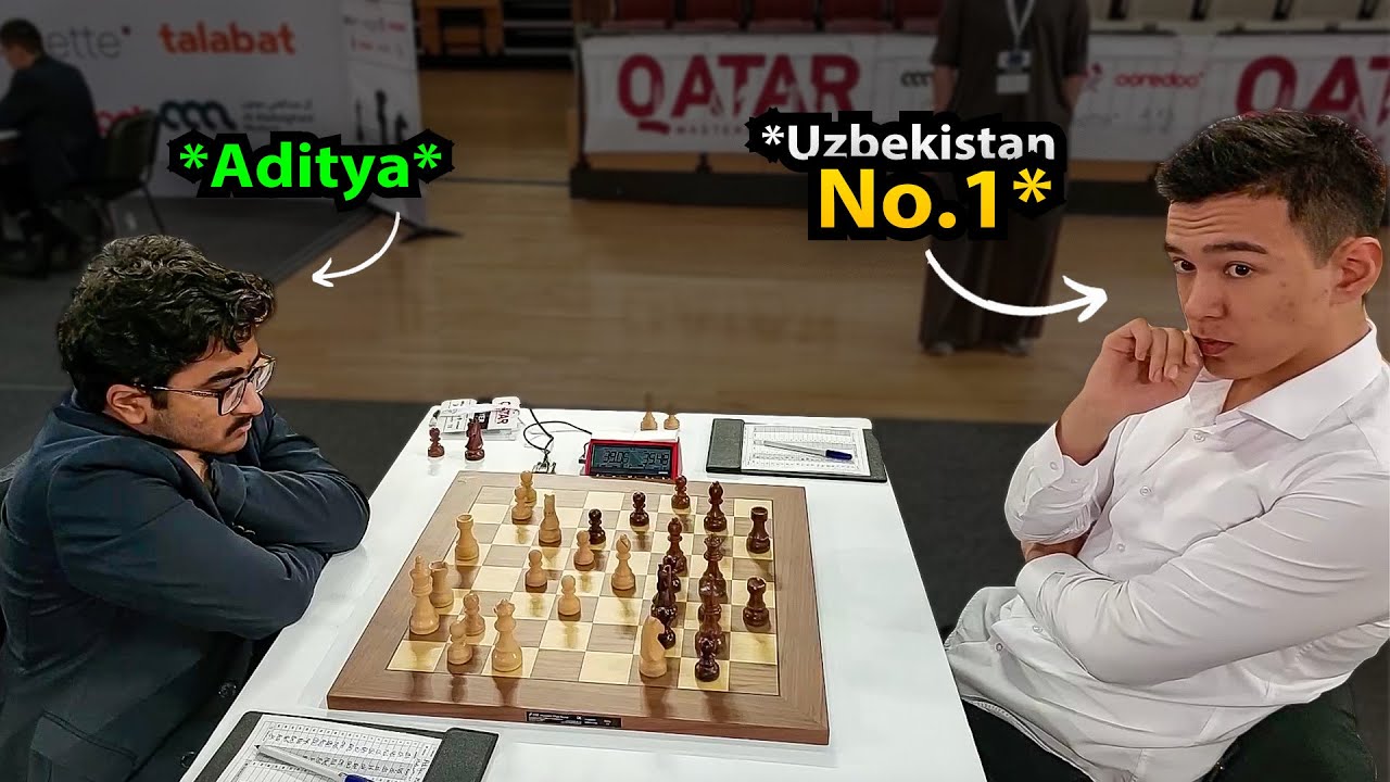 GM Aditya Mittal takes on Uzbek No.1 GM Nodirbek Abdusattorov | Qatar ...