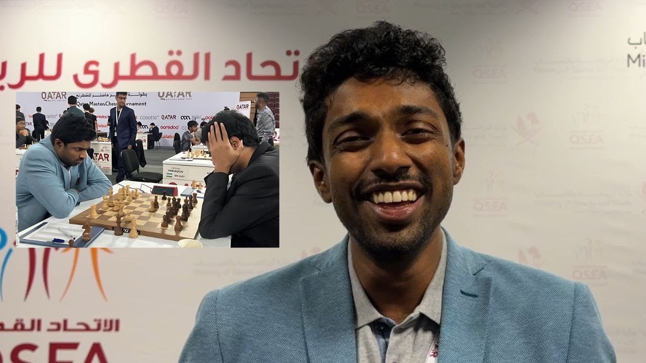 Adhiban looks relaxed and determined at the Qatar Masters Open 2023