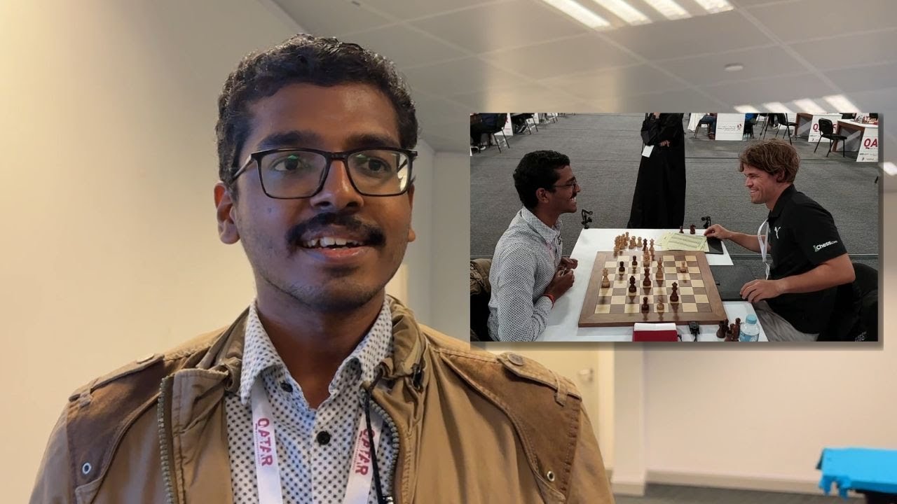The experience of playing Magnus Carlsen - IM Muthaiah Al at the Qatar ...