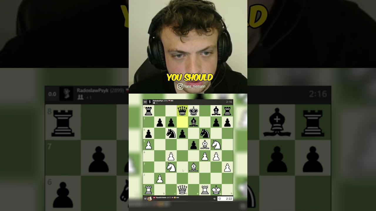 Hans Niemann’s Recommended Time Playing Chess…