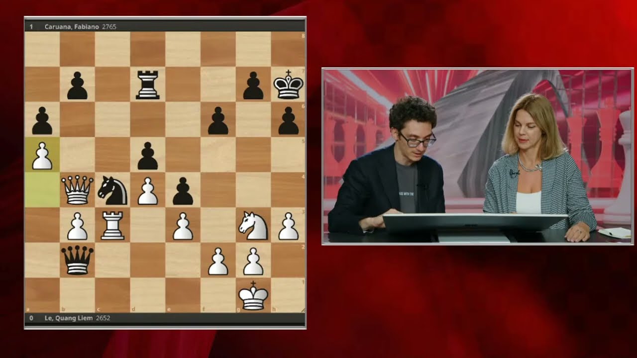Caruana Defends ‘Very Well’ Against Liem Le! | D2 #STLRapidBlitz