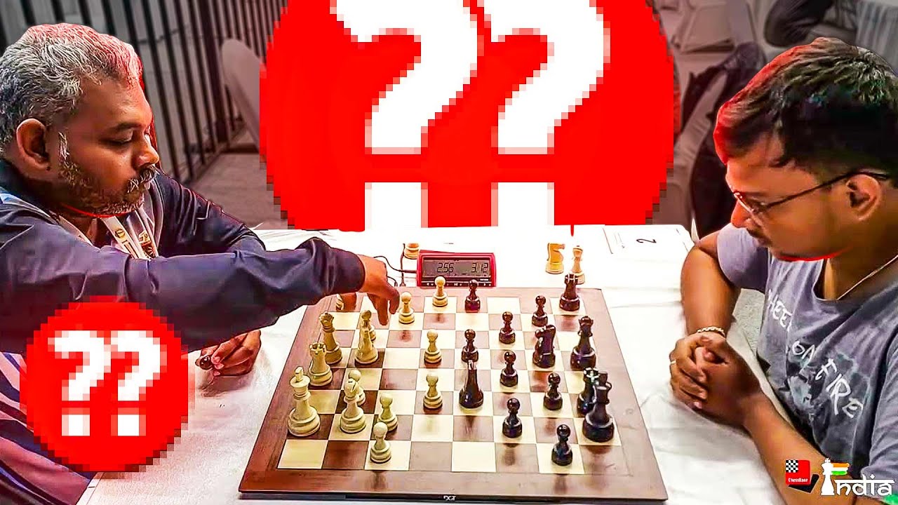 Momentary lapse in Concentration - GM Deepan v GM Mitrabha | 1st ...