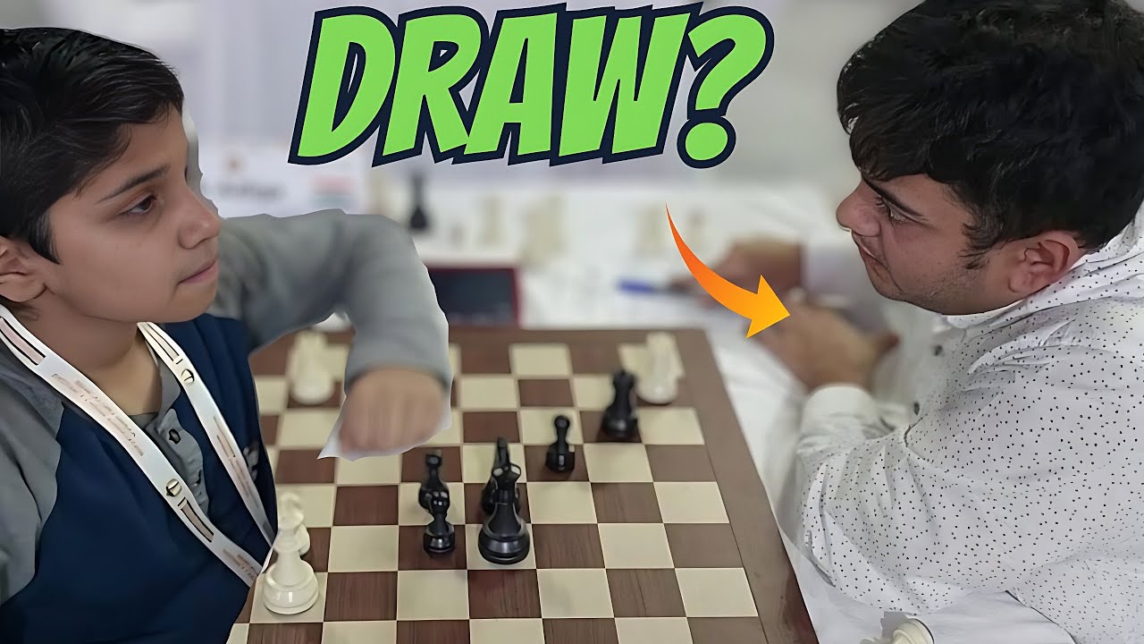 When a Grandmasters offers you a draw | Sathvik Adiga vs GM Diptayan ...