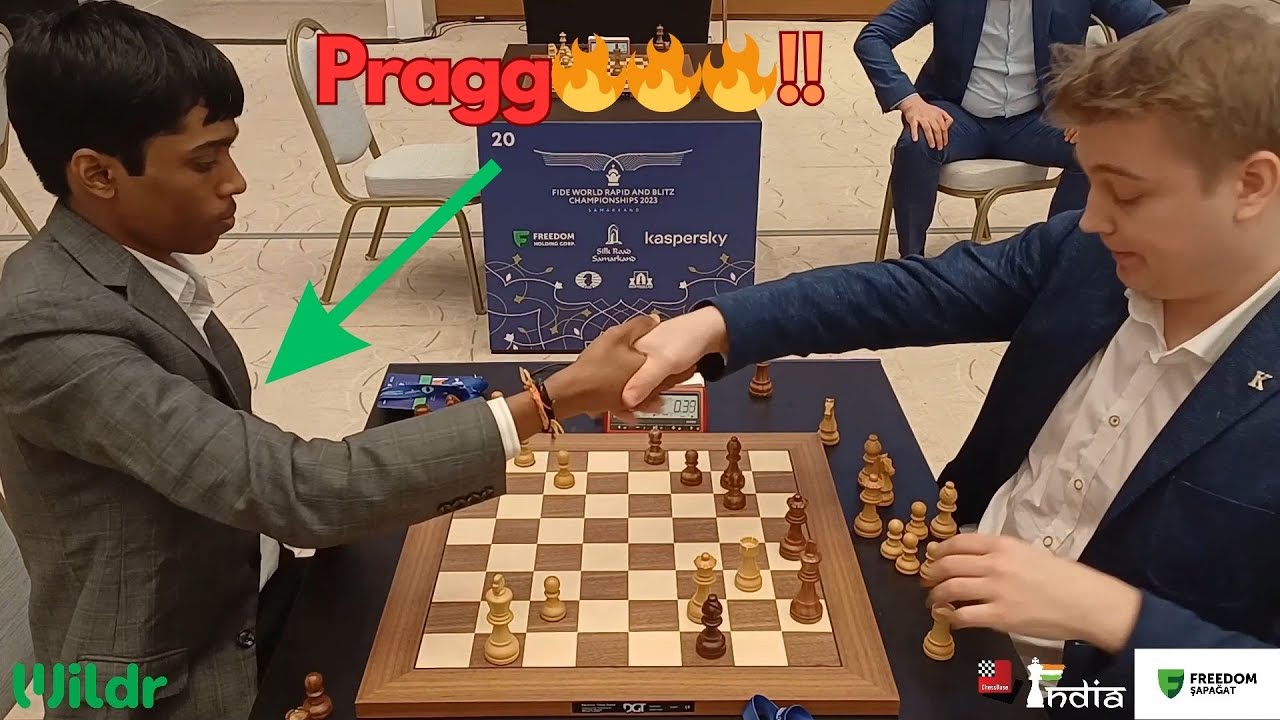 Pragg’s fiery ATTACK | Praggnanandhaa vs Kovalev | World Rapid 2023
