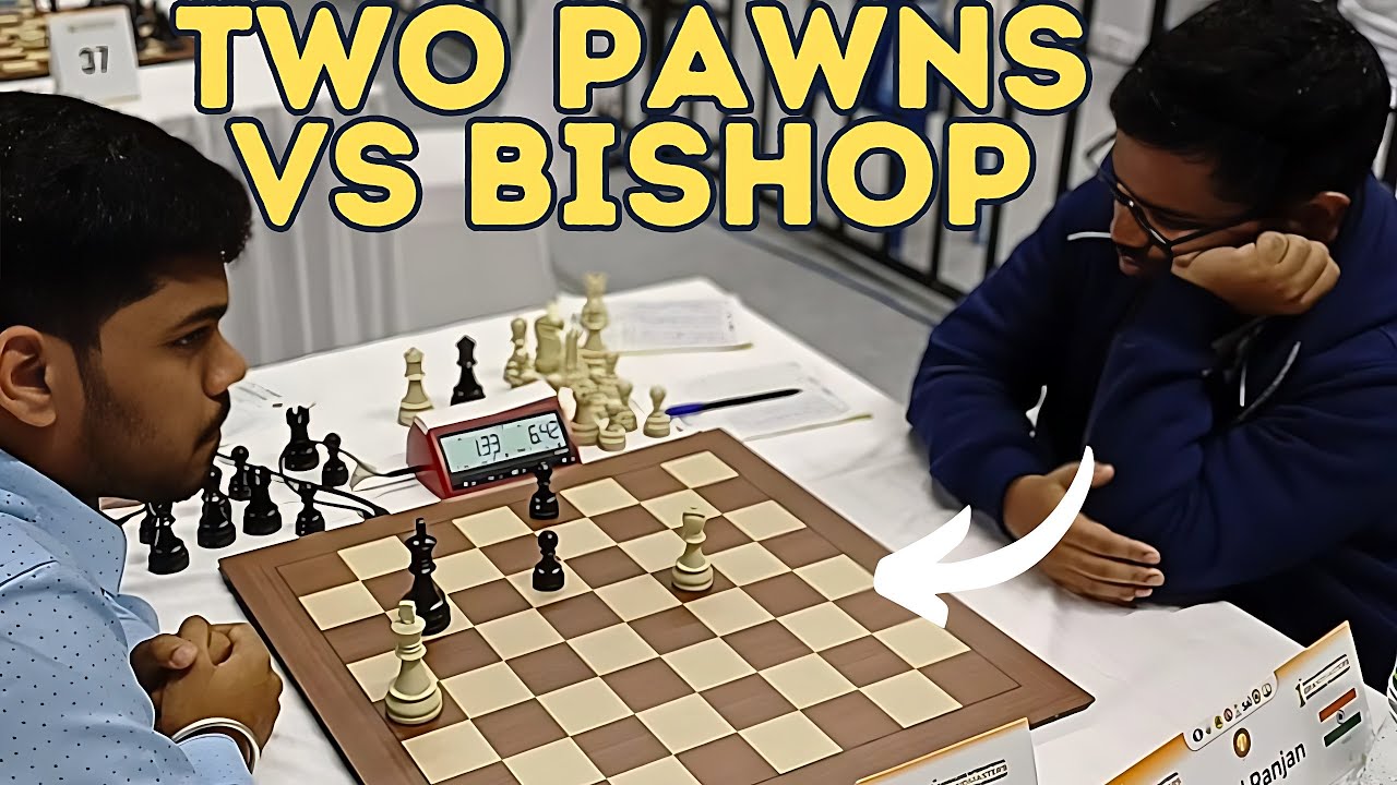 Two Pawns vs Bishop | Who Wins? Shriraj Bhosale vs Utkal Ranjan Sahoo | 1st Bangalore Open