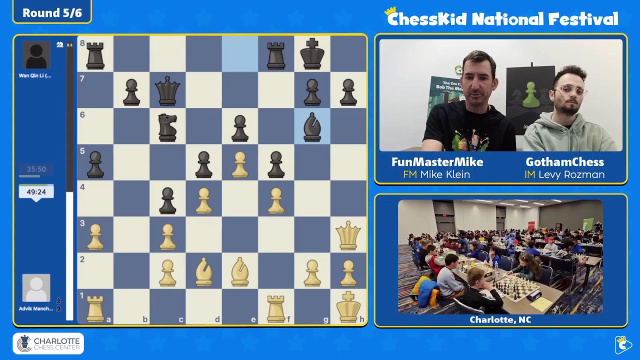 ChessKid National Festival Tournament: Round 5 with IM Levy Rozman and ...
