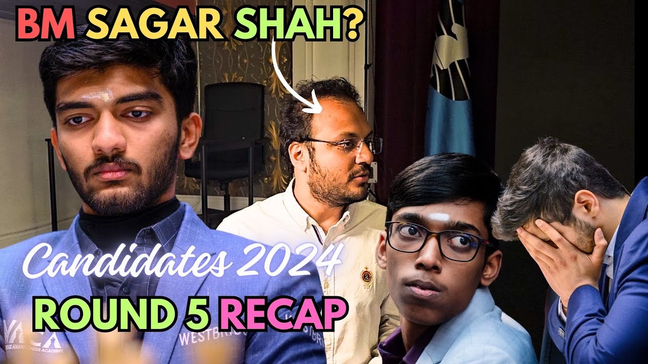 Leader Gukesh, Blunders by Vidit, Pragg and Sagar | Round 5 Recap ...