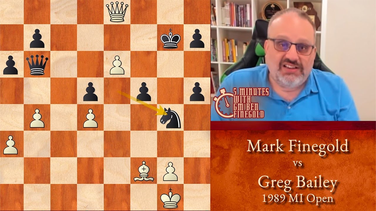 5 Minutes with GM Ben Finegold: Finegold vs Bailey, 1989 MI Open