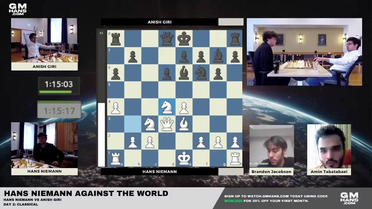 Hans Niemann Against The World | Hans Niemann vs Anish Giri | Day 2 | Classic