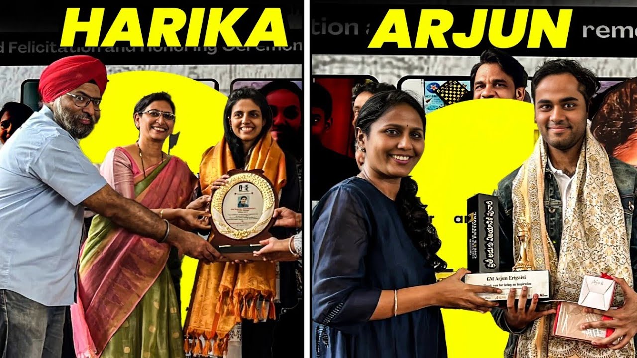 Superstars Arjun Erigaisi and Harika Dronavalli Were Felicitated At This Unique Event In Hyderabad