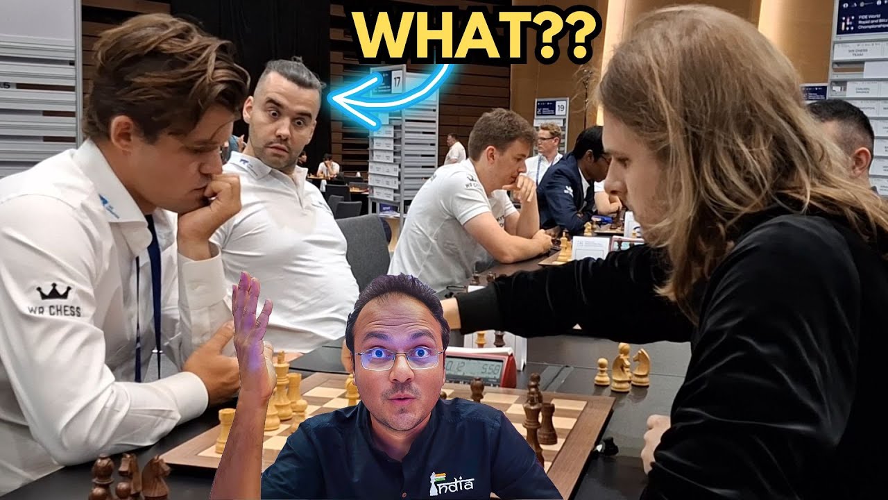 Richard Rapport comes late and destroys Magnus Carlsen in 23 moves | World Rapid Teams 2024