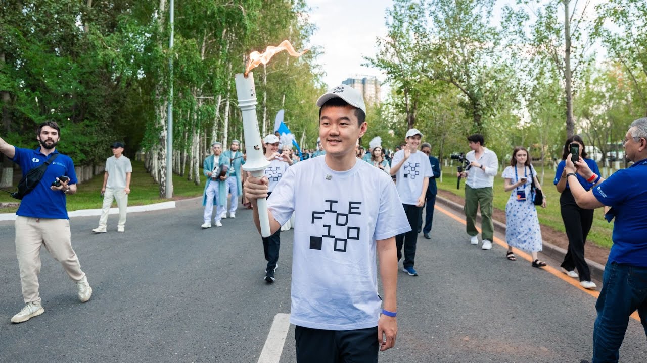 The spectacular torch relay ceremony in Kazakhstan | ft. Ding Liren, Ju ...