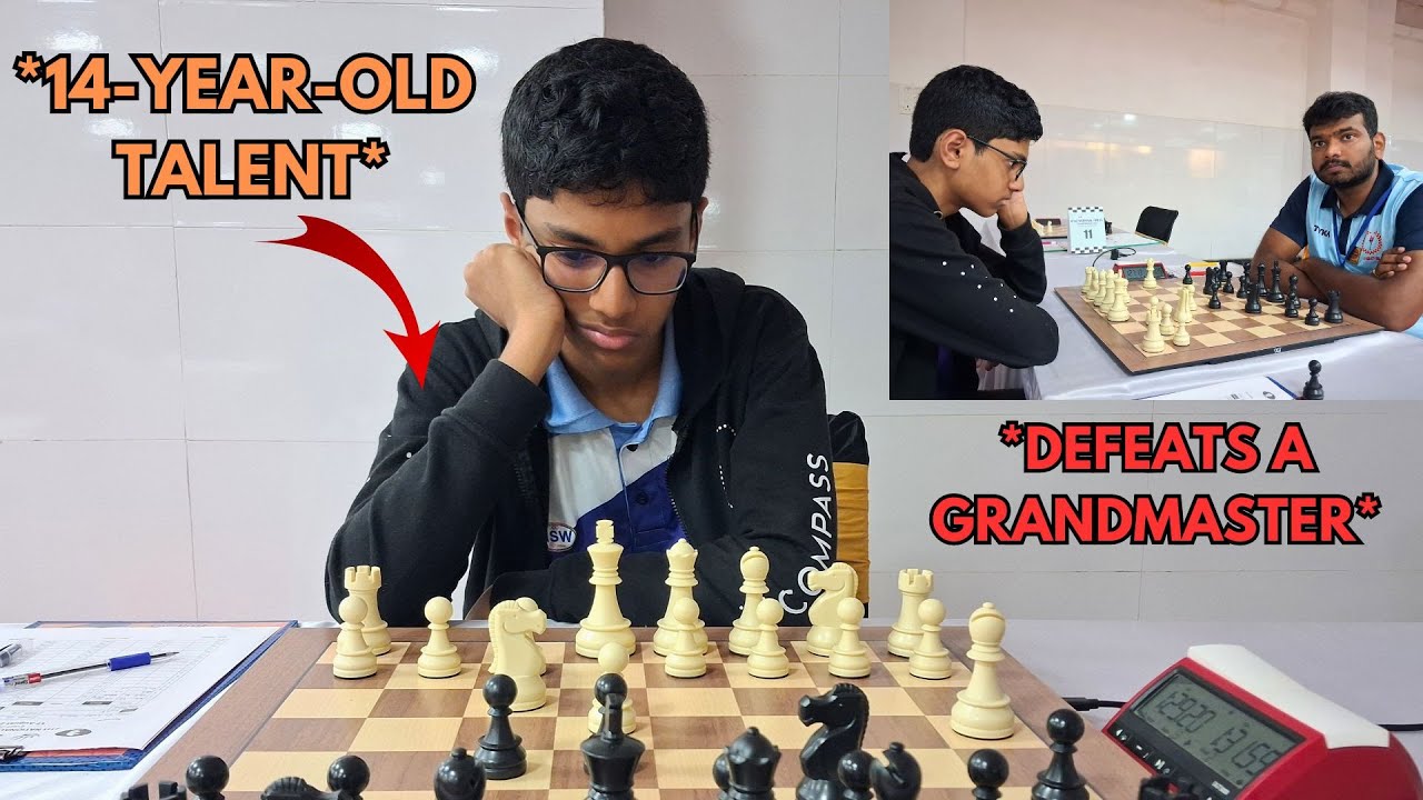 14-year-old boy DEFEATS a Grandmaster | Raihaan Zahid vs Lalit Babu ...
