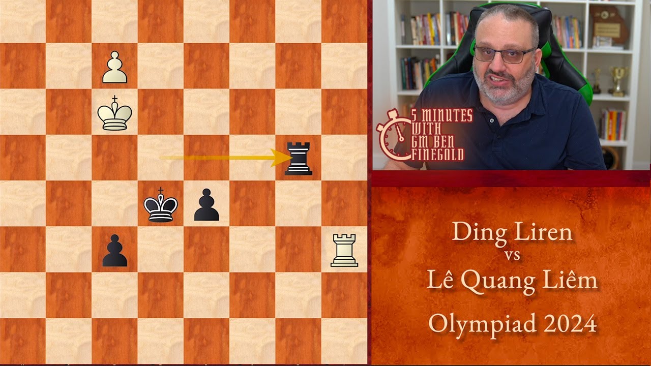 5 Minutes with GM Ben Finegold: Ding Liren vs Lê Quang Liêm, Olympiad 2024
