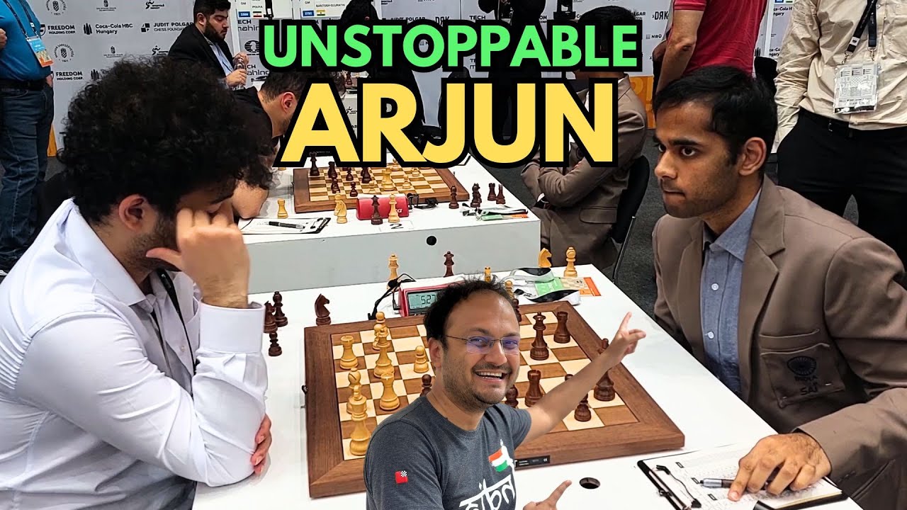 100% accuracy - Arjun Erigaisi vs Iranian Daneshwar Bardiya | Chess ...