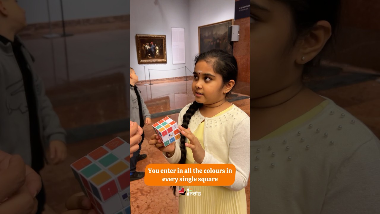 9-year-old chess prodigy tries to solve Rubik’s Cube #shorts