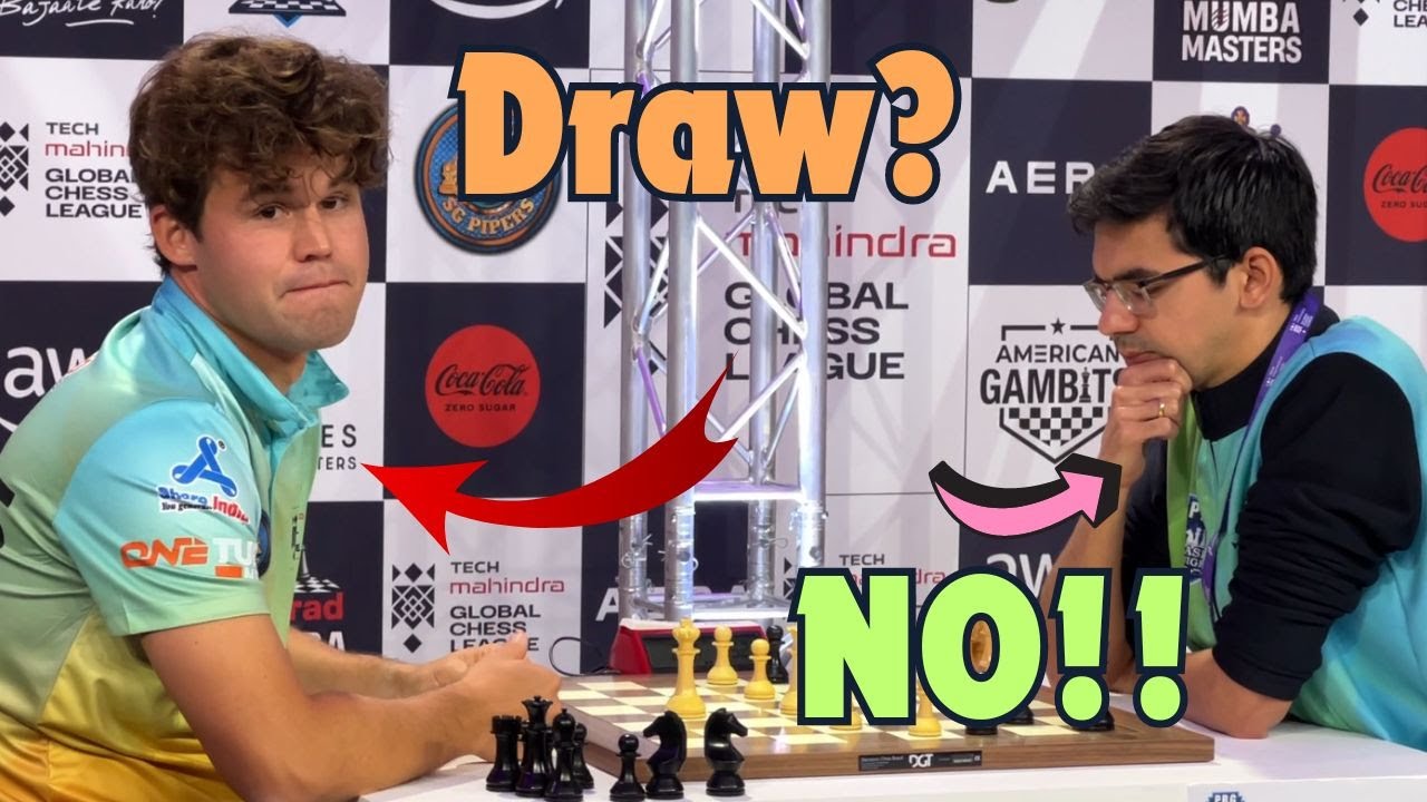 Magnus Smiles As Anish Declines Draw | Alpine Sg Pipers beats PBG ...