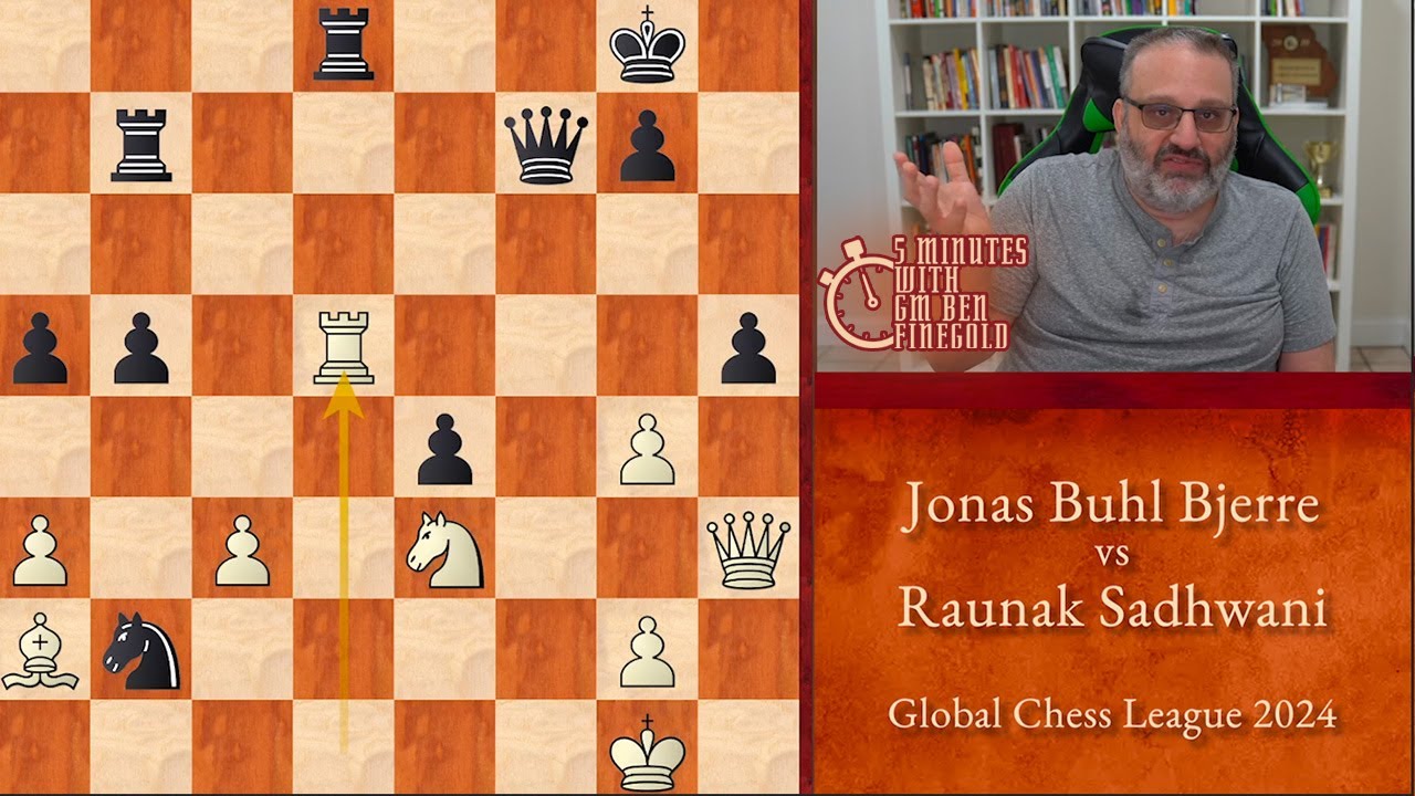 5 Minutes with GM Ben Finegold: Bjerre vs Sadhwani, Global Chess League ...
