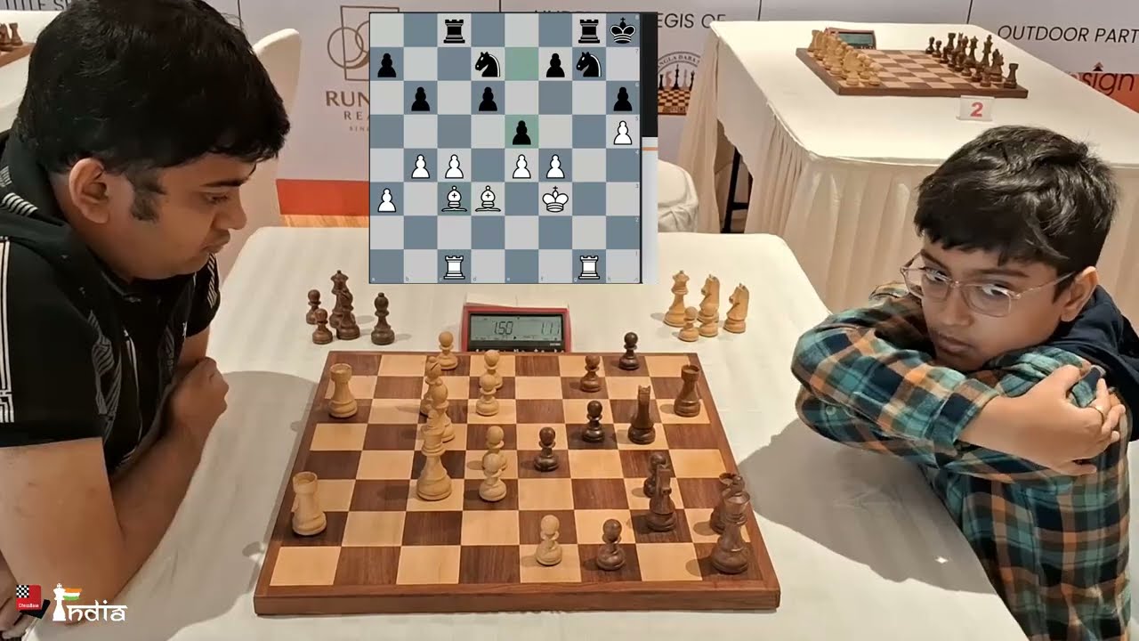 9-year-old makes a Grandmaster work in Round 1 - GM Diptayan Ghosh v ...