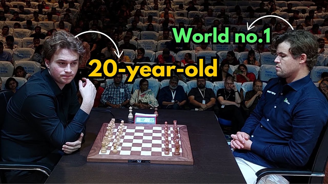 20-year-old German prodigy Vincent Keymer vs Magnus Carlsen | Tata ...
