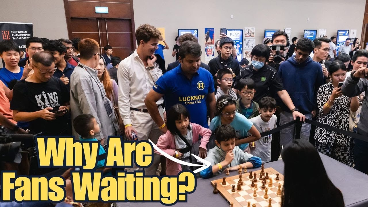Why Are So Many Fans Waiting At The Fan Zone? World Chess Championship Singapore