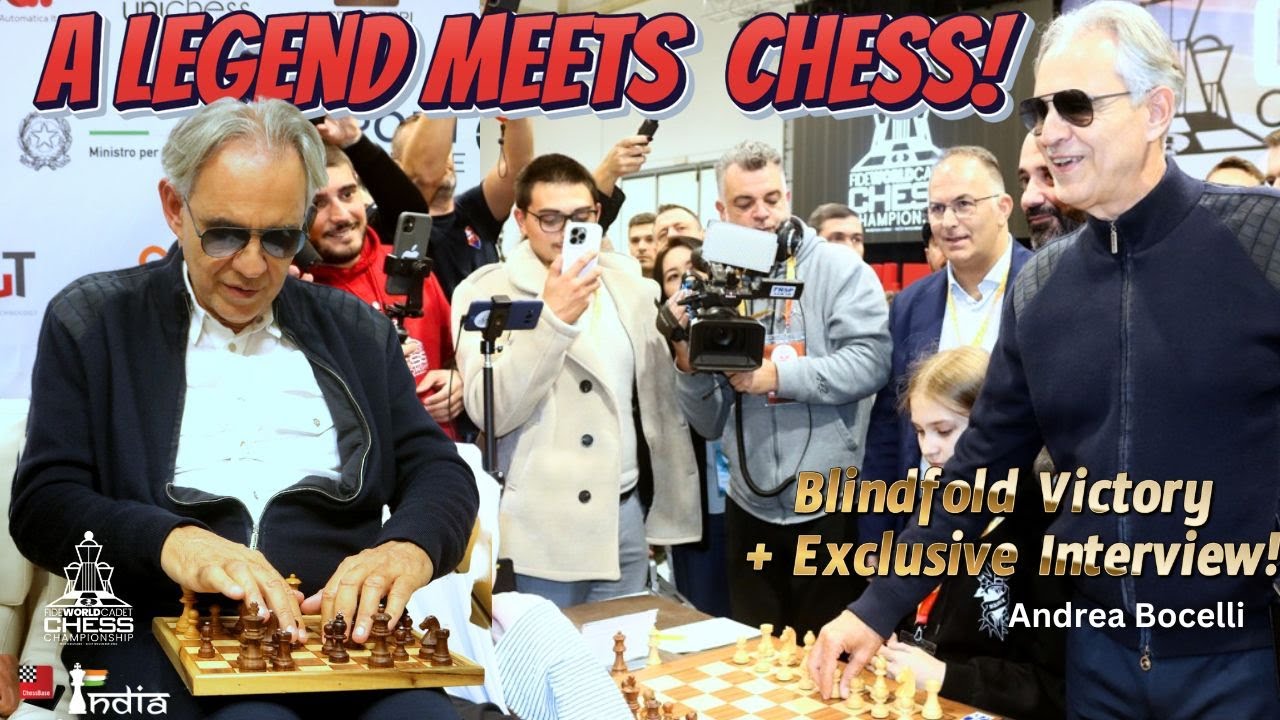 The Great Andrea Bocelli Amazes Everyone with His Chess Skills!