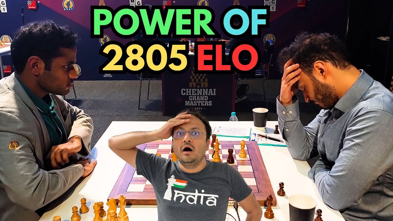 The power of 2805 Elo | Amin Tabatabaei vs Arjun Erigaisi | Chennai ...