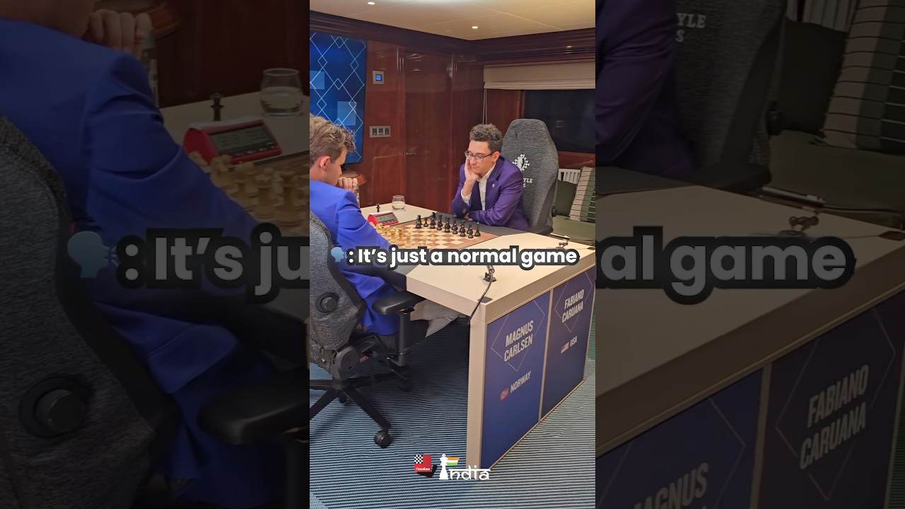 Magnus & Fabi play Chess in Water #magnuscarlsen #chess