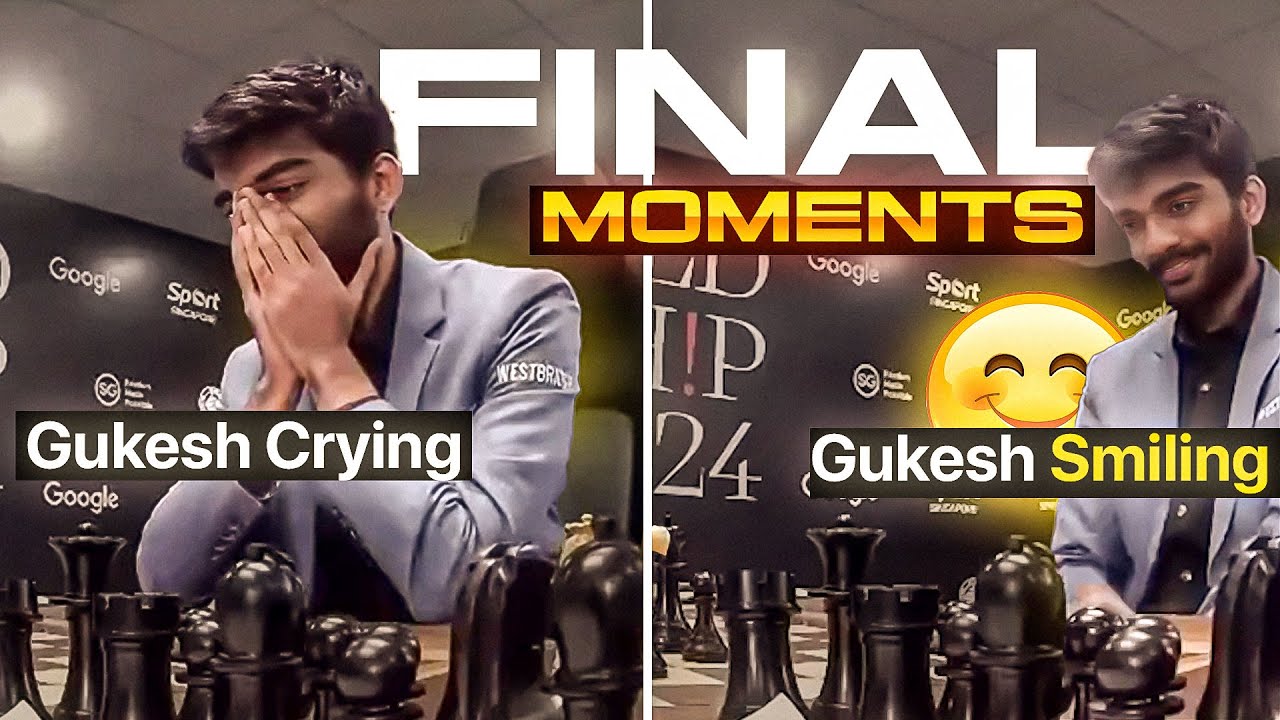 Final Moments of Gukesh Winning World Championship | Gukesh Crying